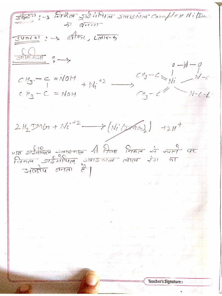 B.sc-Semester 3rd Chemistry Practical HM | PDF