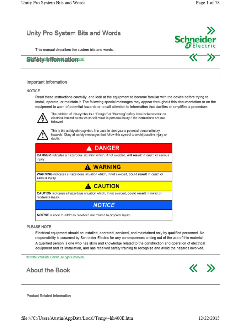 Unity Pro Full List of System Bits and Words | PDF | Programmable Logic ...