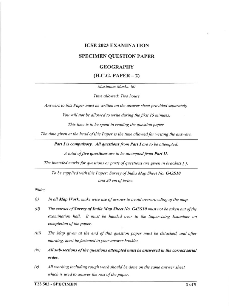 Survey Map Geo 2023 Spe | PDF