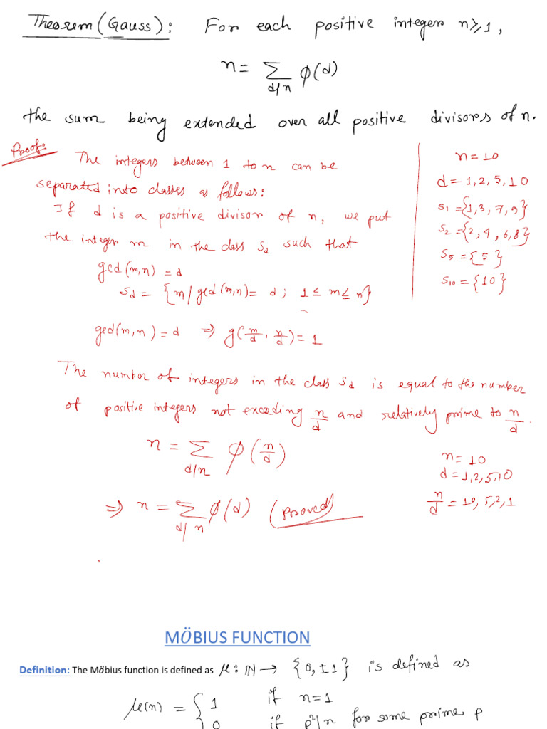 Mobius Function | PDF