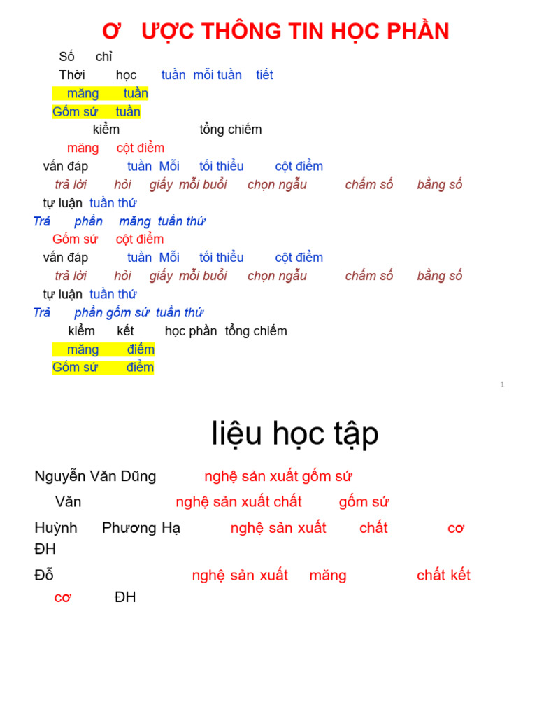 Vat Lieu Voco | PDF