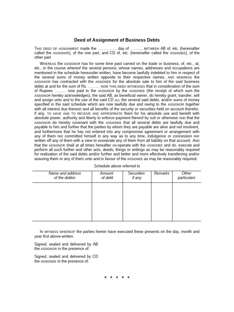 Chapter 7 - Forms-Assignment of Copyright Etc. | PDF | Assignment (Law ...