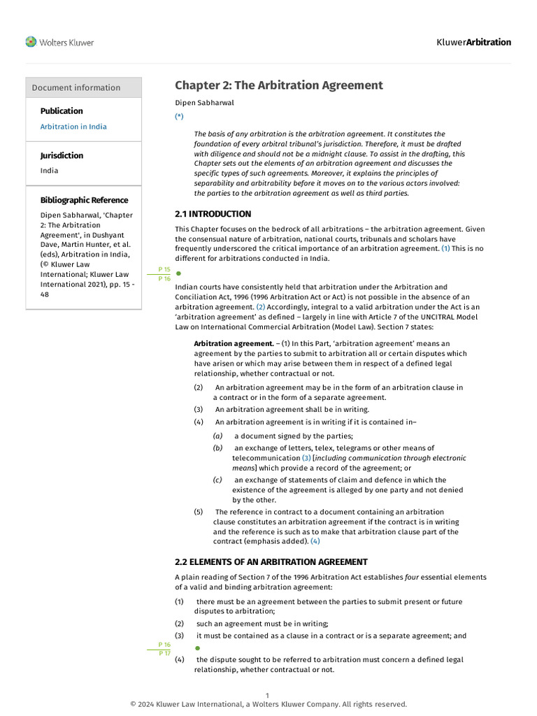 Chapter-2- ADR | PDF | Arbitration | Arbitration Clause