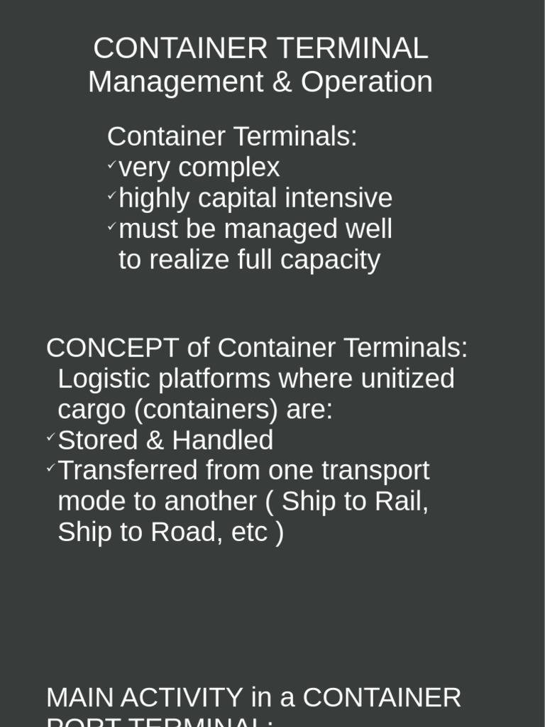 3 PML Container-Terminals | PDF