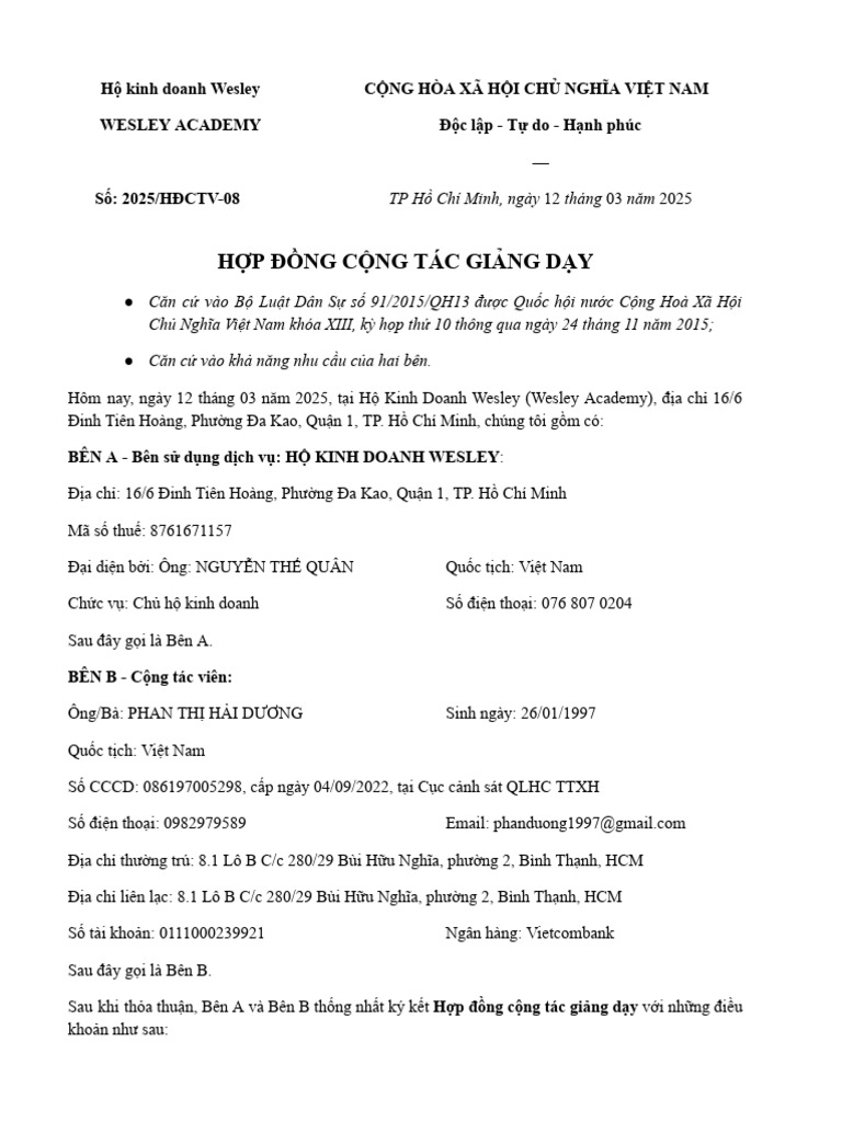 HDCT Duong | PDF