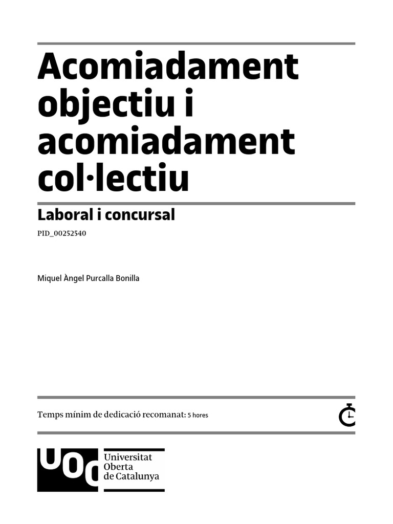 Acomiadament objectiu | PDF