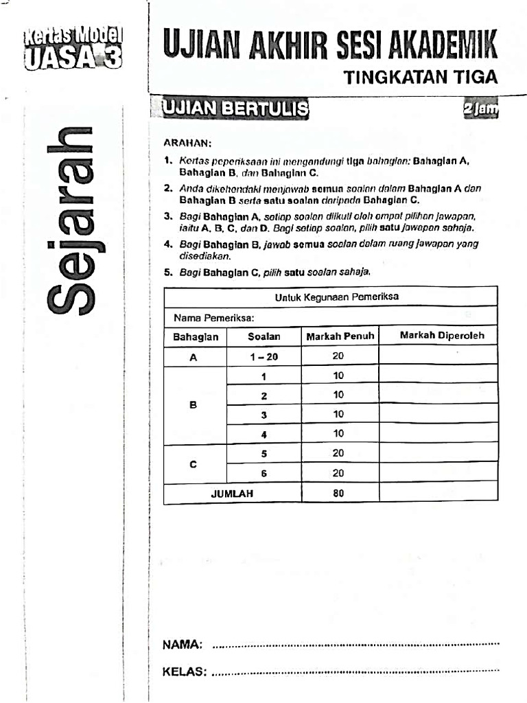 Modul UASA Sejarah F3 | PDF