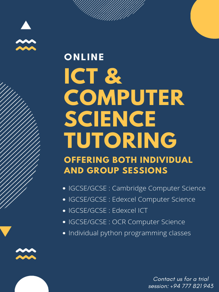 Computer Science Tutoring Services | PDF