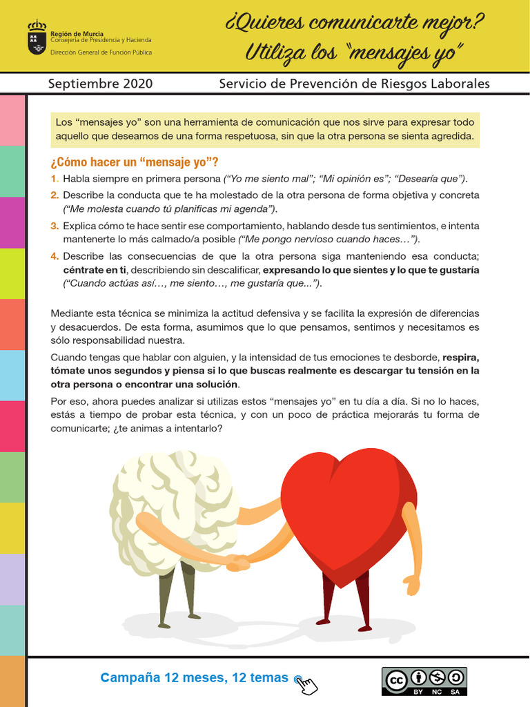 165601-Septiembre. Quieres comunicarte mejor. Utiliza los mensajes yo | PDF