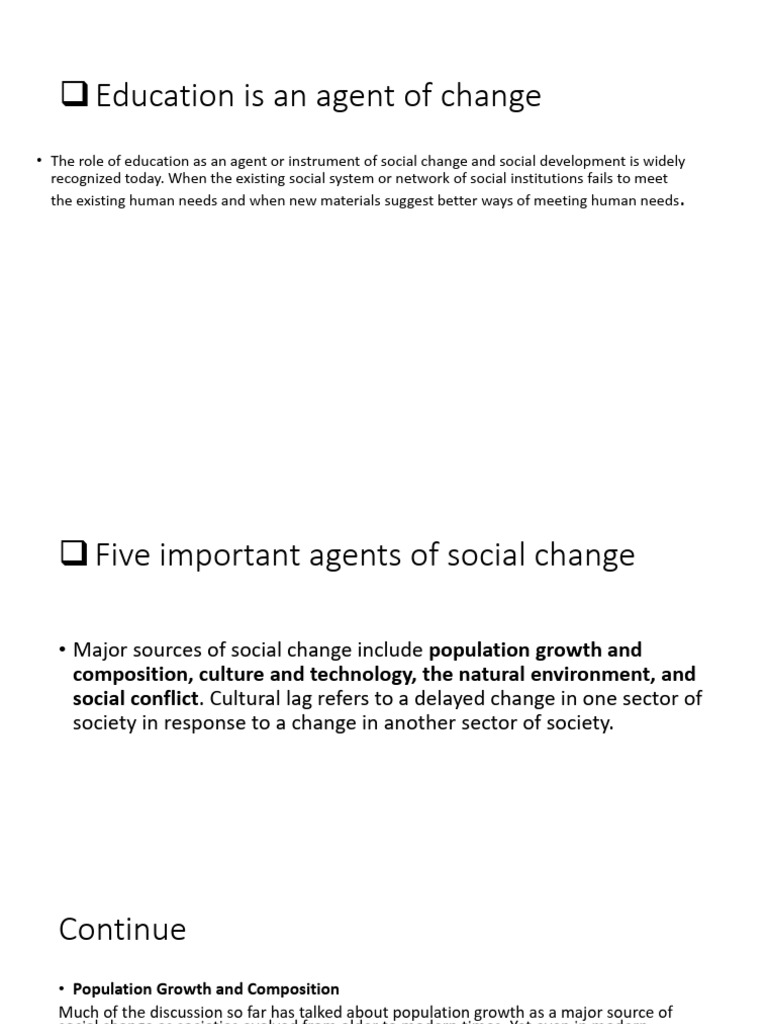 Education as a Catalyst for Social Change | PDF | Knowledge | Society