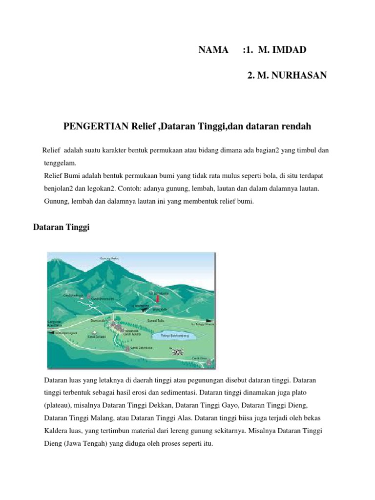Pengertian Relief dan Dataran Bumi | PDF | Sains & Matematika