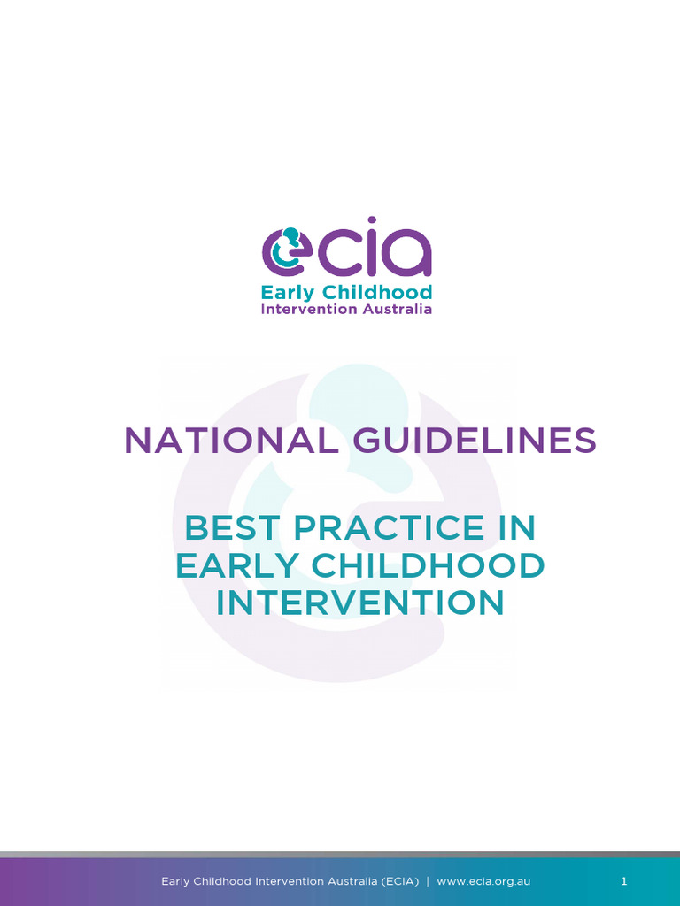 ECIA National Guidelines - Best Practice in ECI | PDF | Intellectual Disability | Human Development