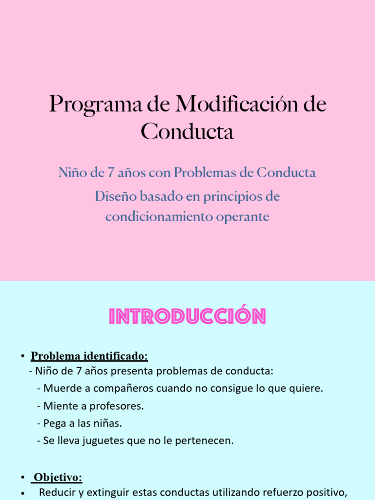 Programa modificación de conducta | PDF | Modificación de ...