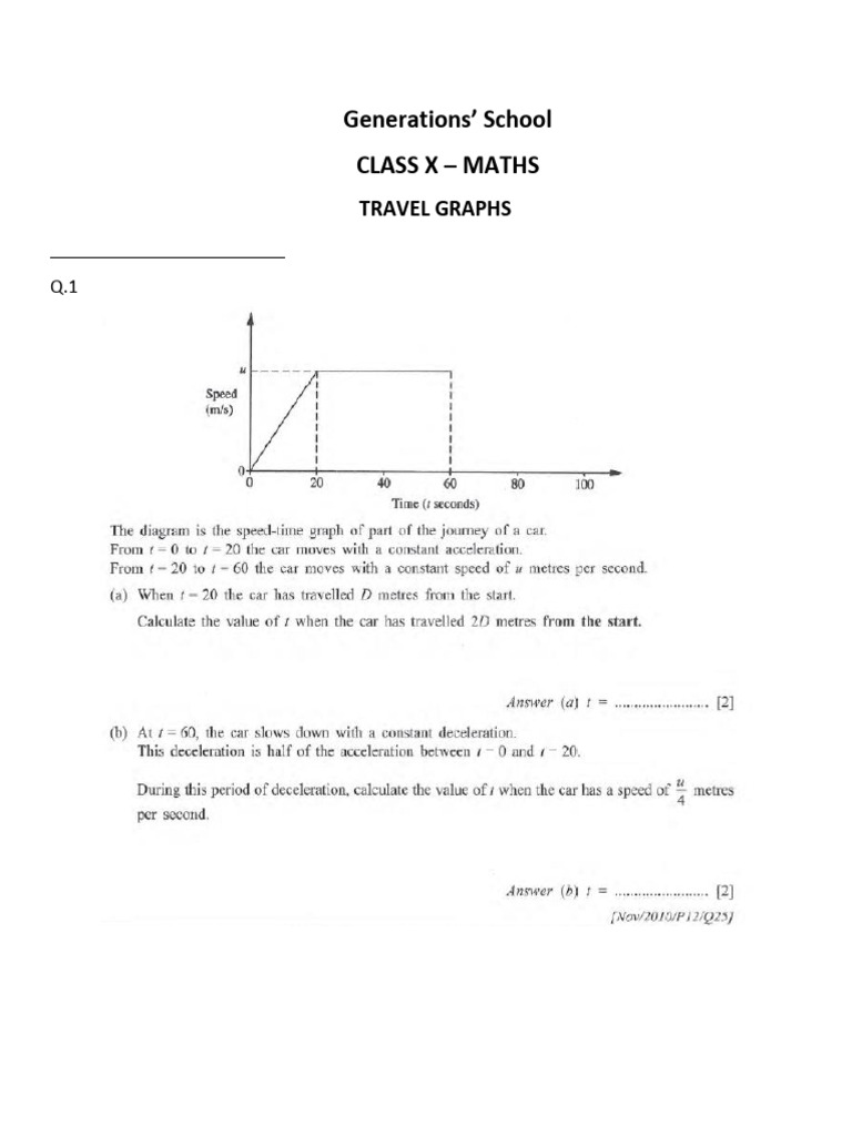 Travel Graphs Grade X | PDF
