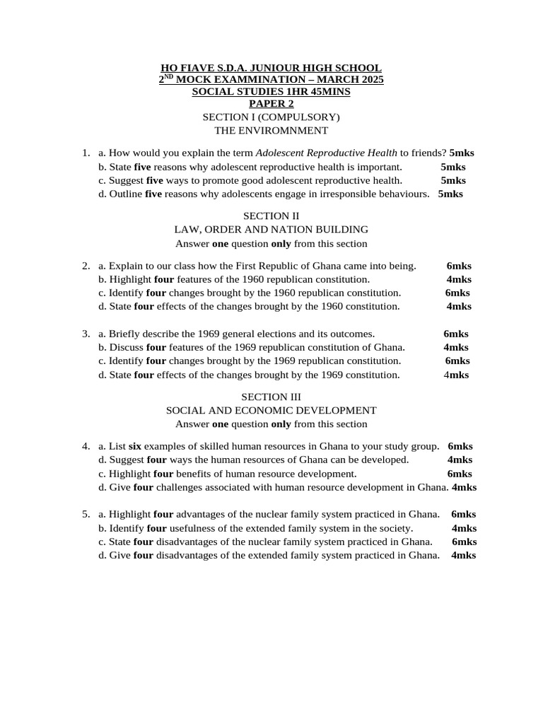 2nd Mock Social Studies-1 | PDF | Cost Of Living | Tourism
