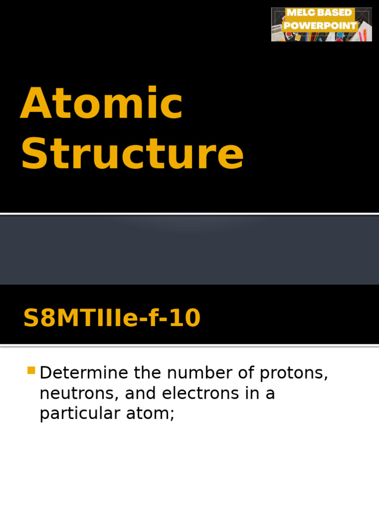 Atomic Structure | PDF | Atoms | Atomic Nucleus