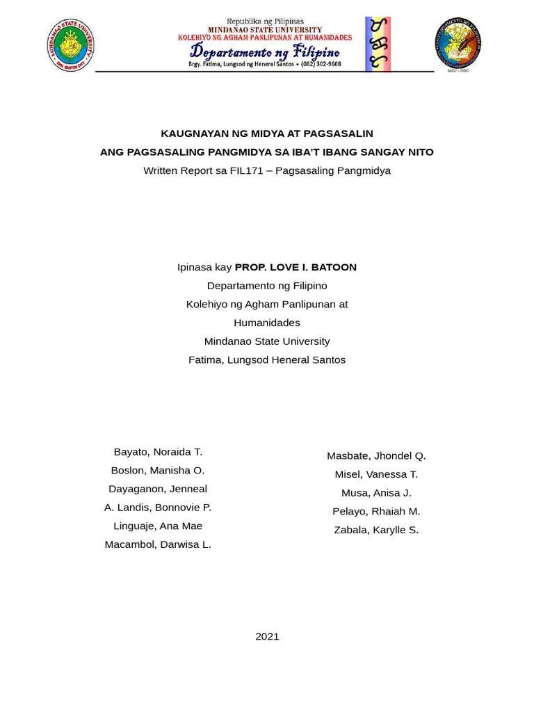 Kaugnayan NG Midya at Pagsasalin | PDF