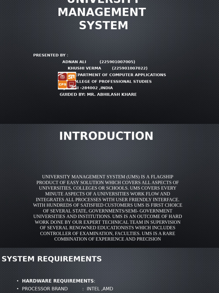 University Management System | PDF | My Sql | Databases