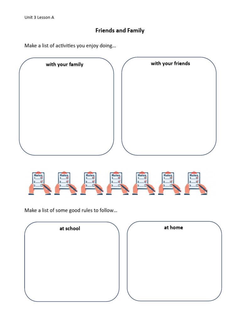 Friends and Family Worksheet | PDF