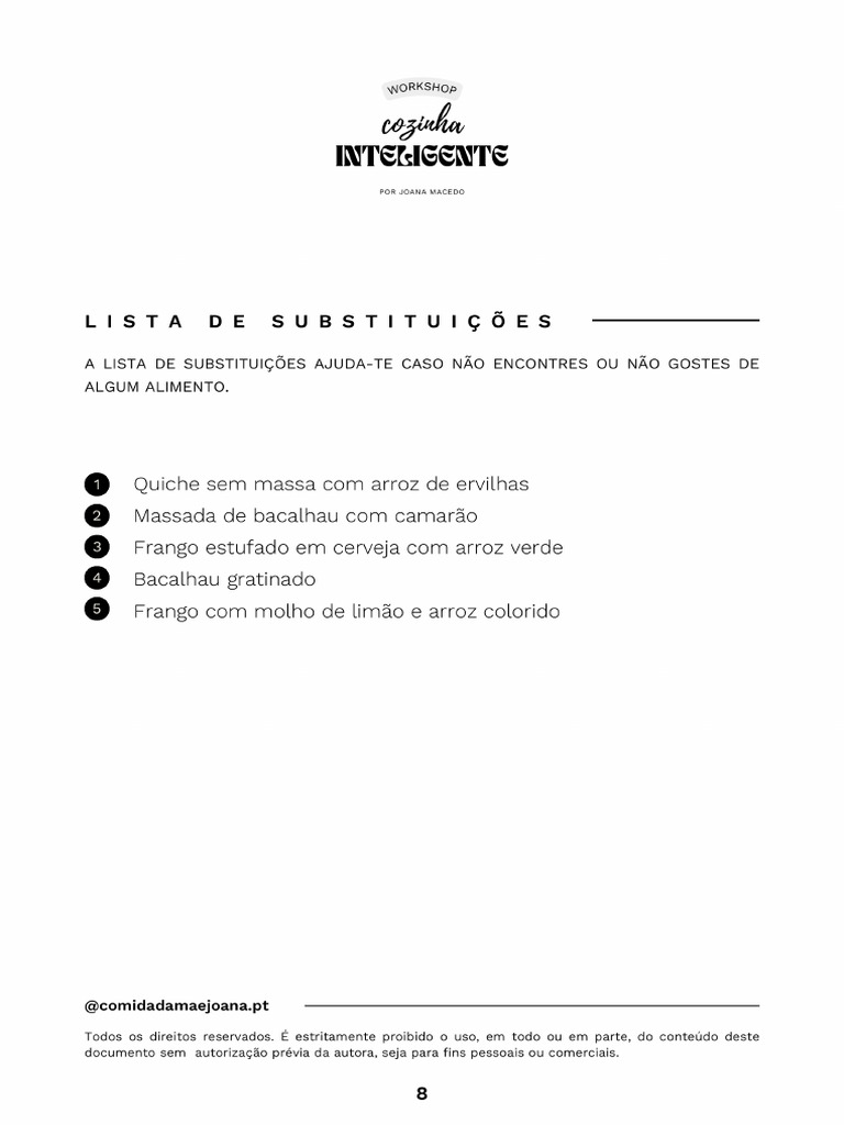 Wci5 Lista Subst P8 P10 | PDF