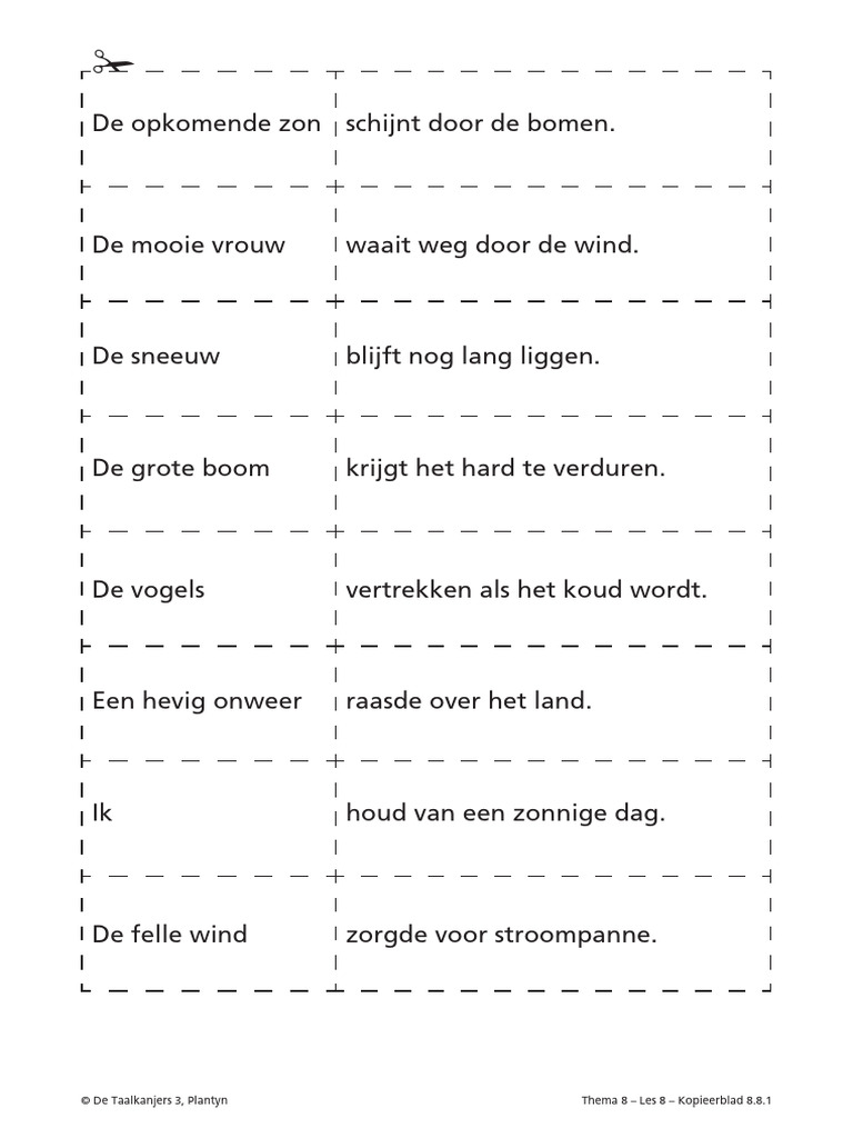 Knipsels Zinnen-Spel | PDF