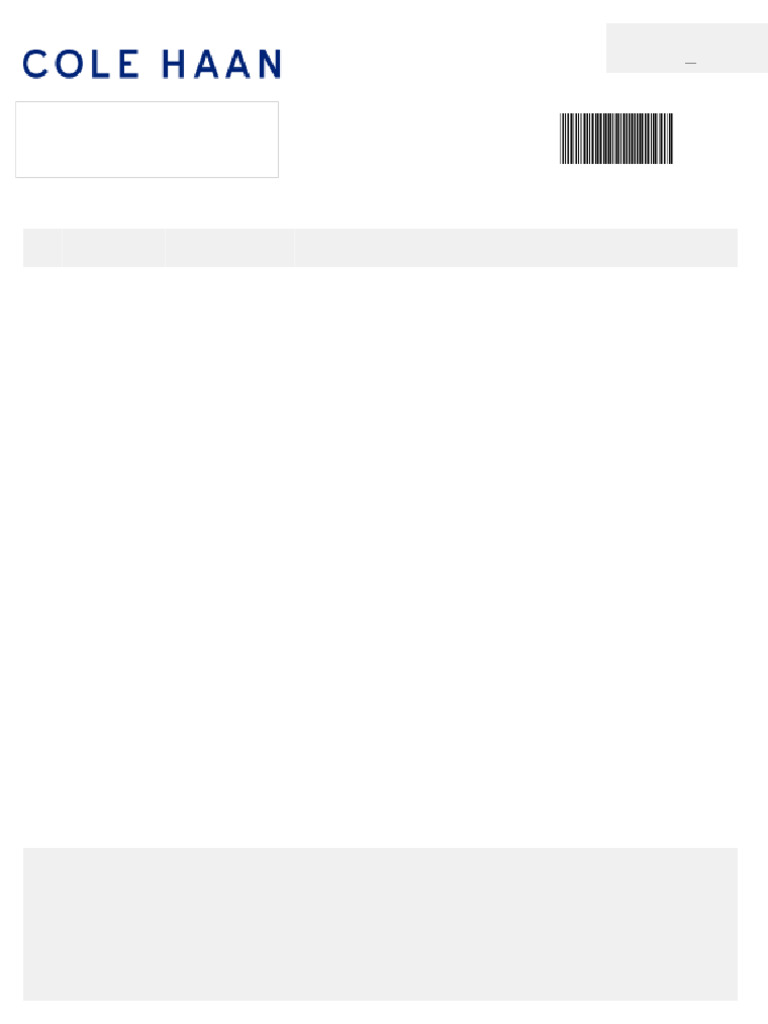 Cole Haan Return Instructions | PDF