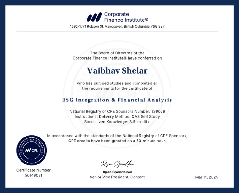 Cpe Certificate | PDF
