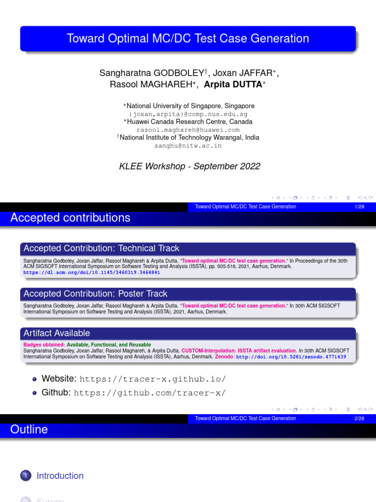 Dutta MCDC Test Generation | PDF | Applied Mathematics | Software ...