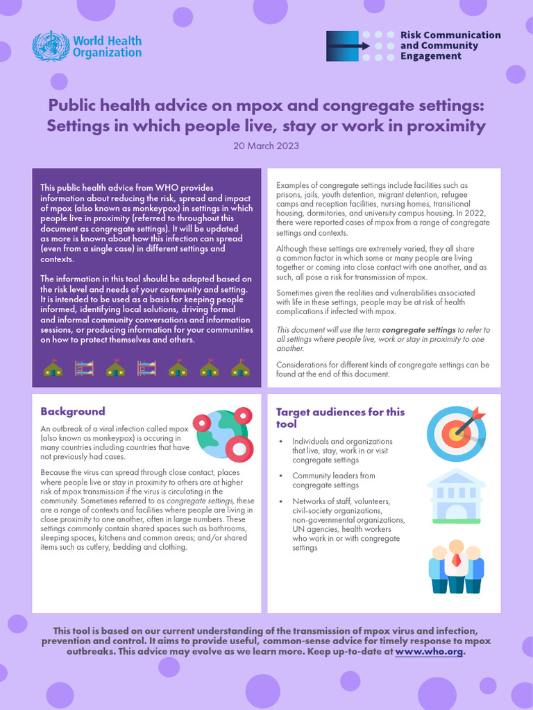 public-health-advice-for-congregate-settings_v10_final | PDF | Sexually ...