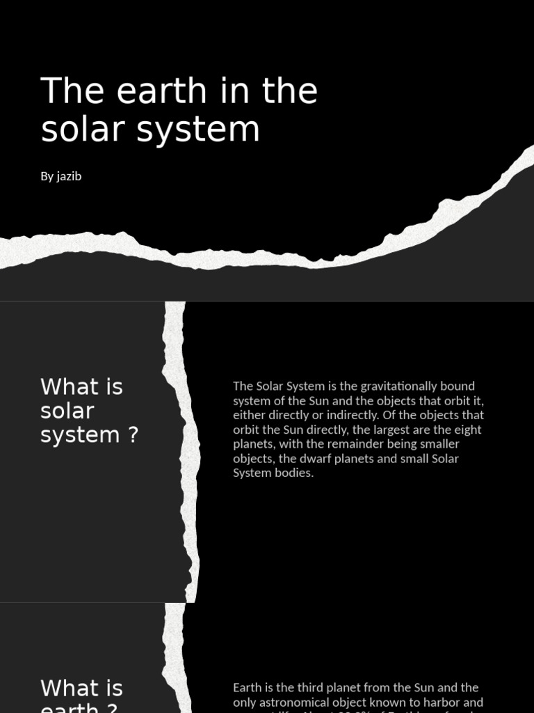 Overview of Earth in the Solar System | PDF