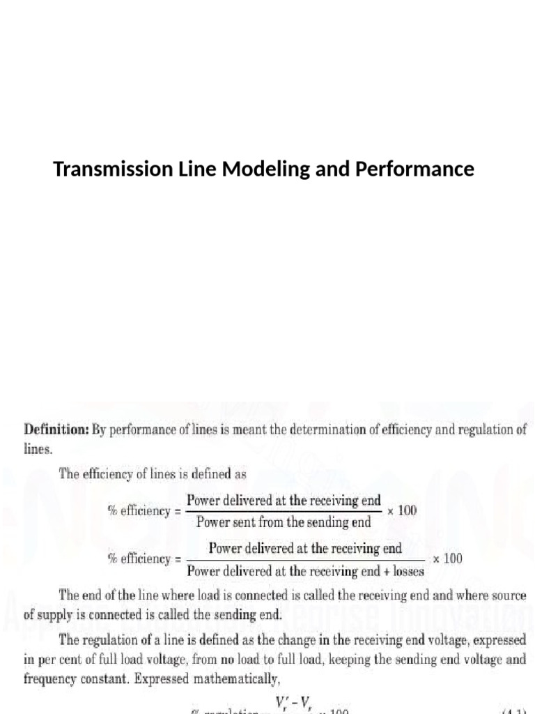 Transmission Line Modeling and Performance | PDF