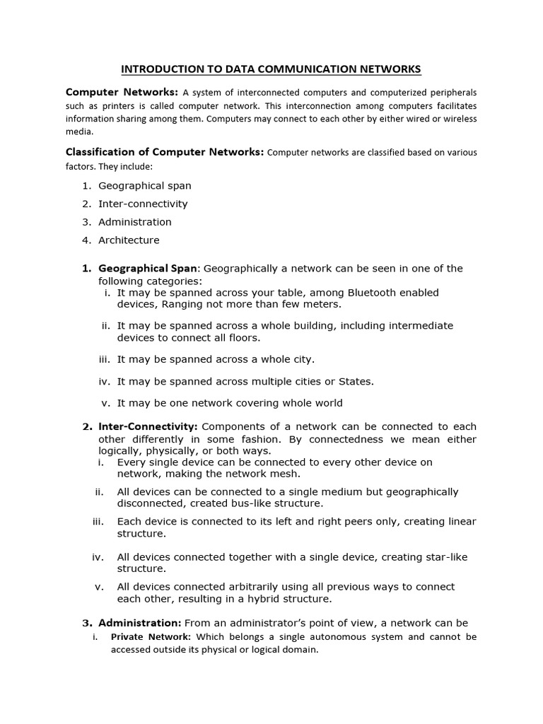 Unit-5, Data Communication Networks | PDF | Computer Network | Local Area Network