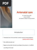 Antenatal Care Card | PDF | Gynaecology | Sexual Reproduction