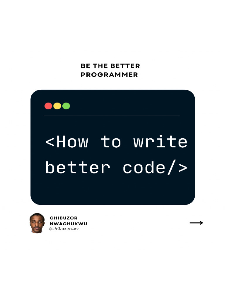 Be The Better Programmer-Better Code | PDF