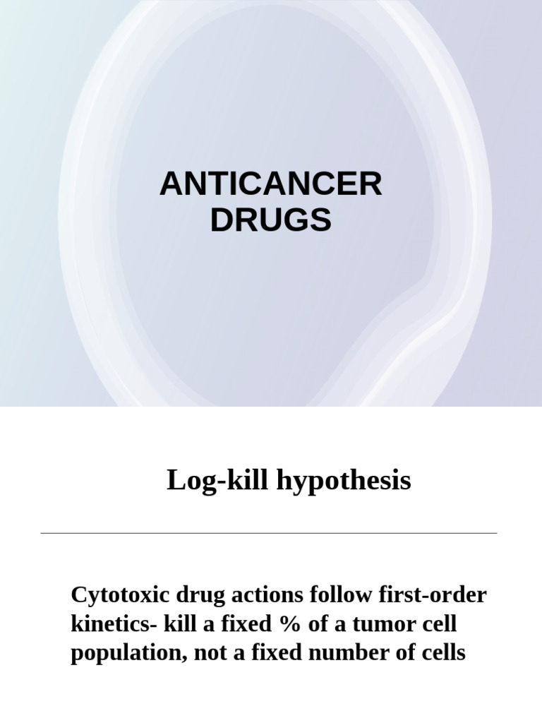 Pharmacology Cancer-2024 | PDF | Chemotherapy | Clinical Medicine