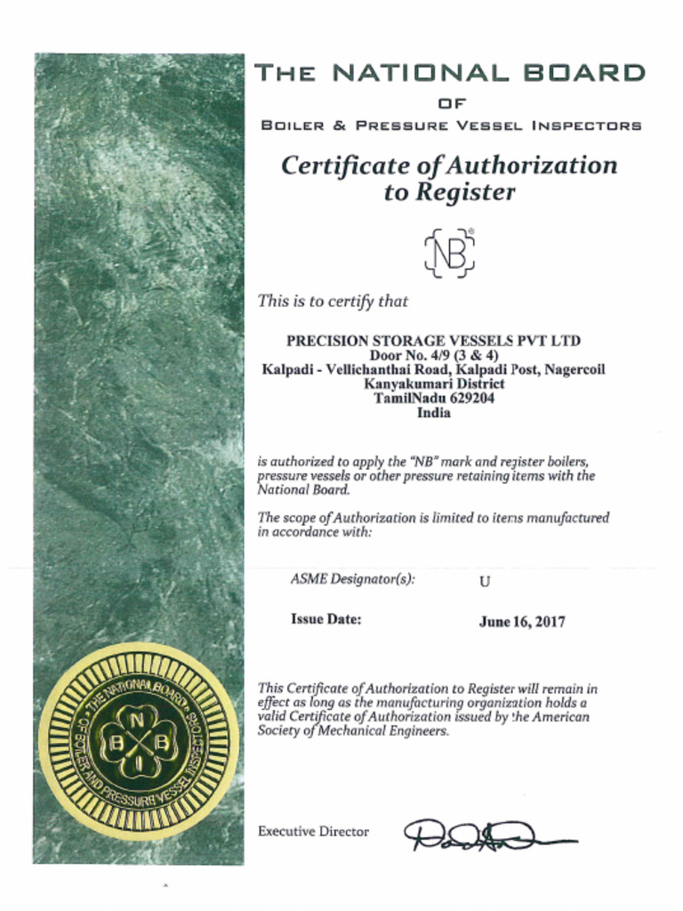 NB Certificate | PDF