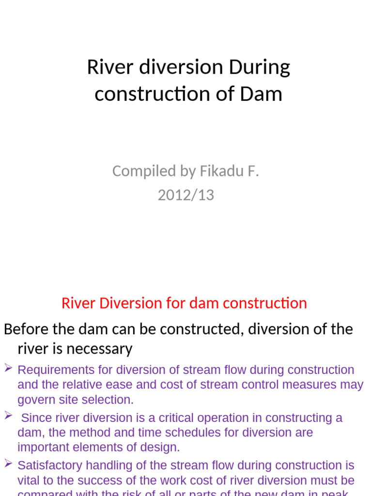 Diversion Structures | PDF | Dam | River