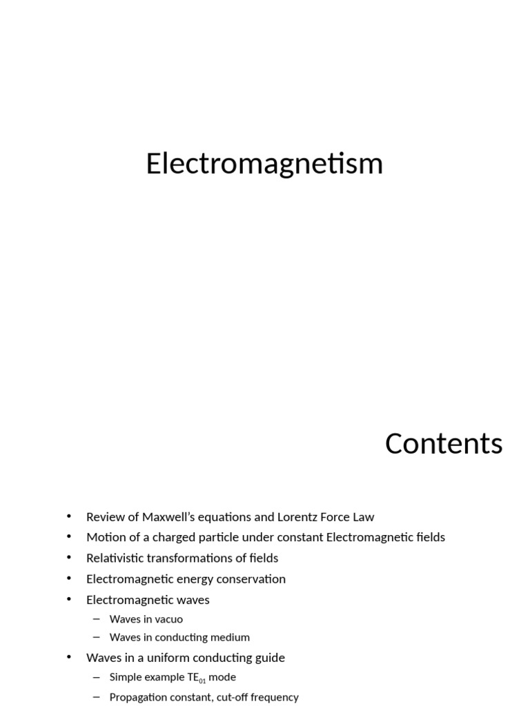 Electromagnetism | PDF | Magnetic Field | Waves