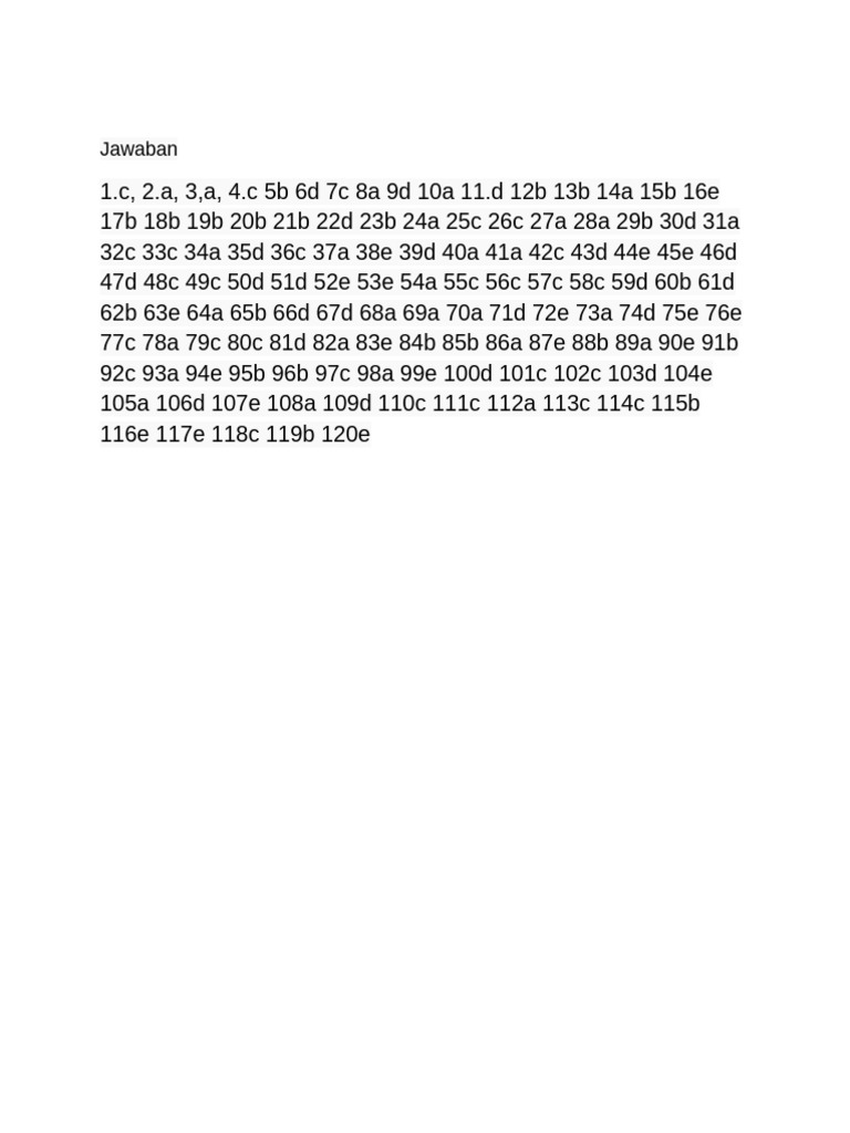 Jawaban Tes Komputer | PDF