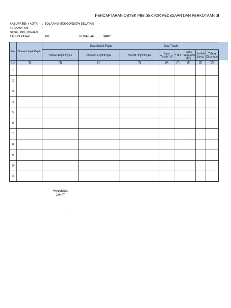 Formulir Permohonan Pendaftaran Dll | PDF