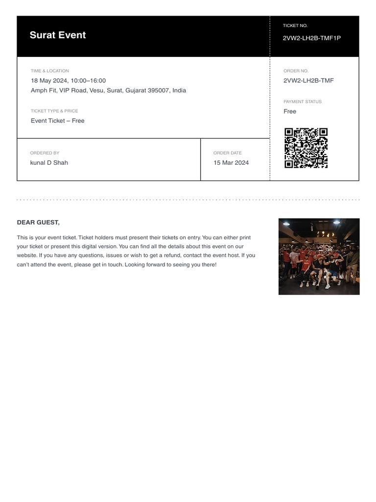 Tickets For Surat Event | PDF