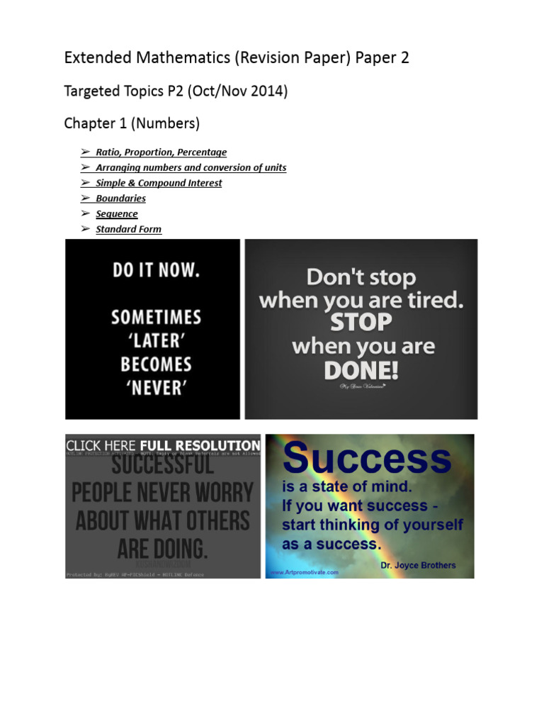 Numbers p2 0580 Maths | PDF