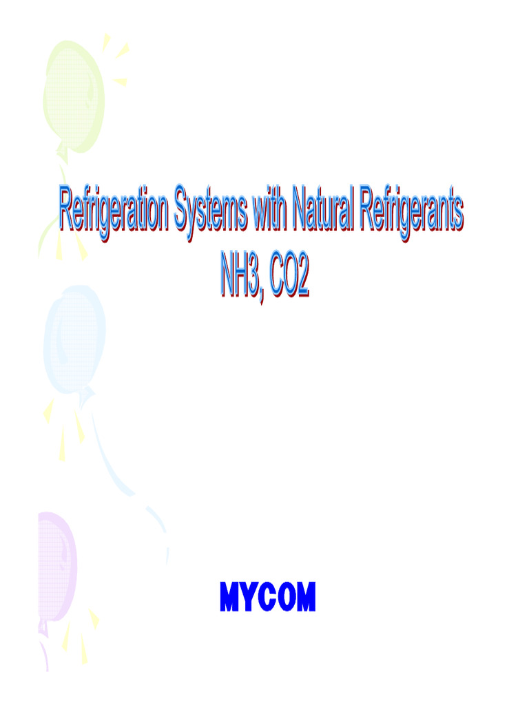 Refrigeration Systems with natural refrigerants CO2-NH3 | PDF ...