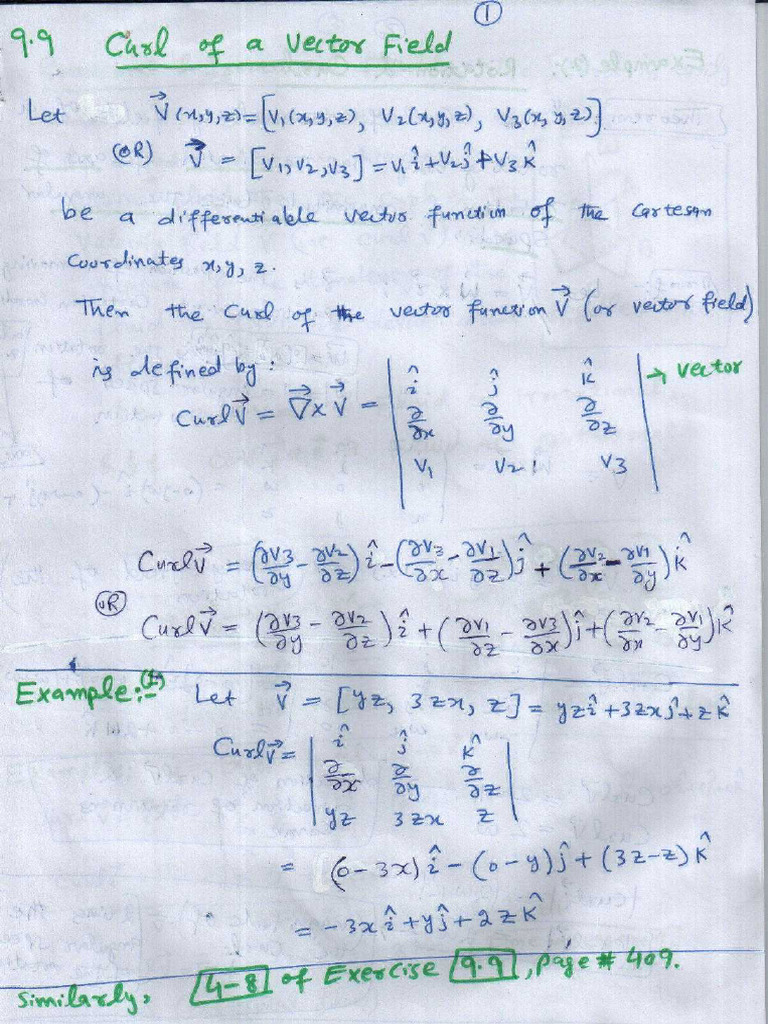 9.9 (Curl of A Vector Field) | PDF