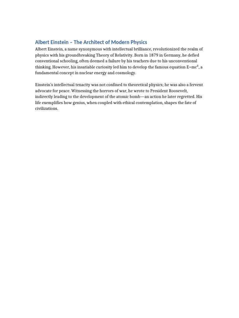 Albert Einstein | PDF