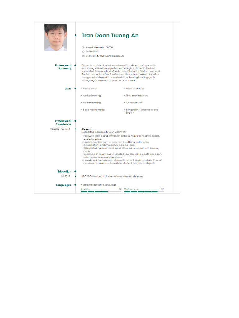 Tran Doan Truong An - 8IG1E1 | PDF