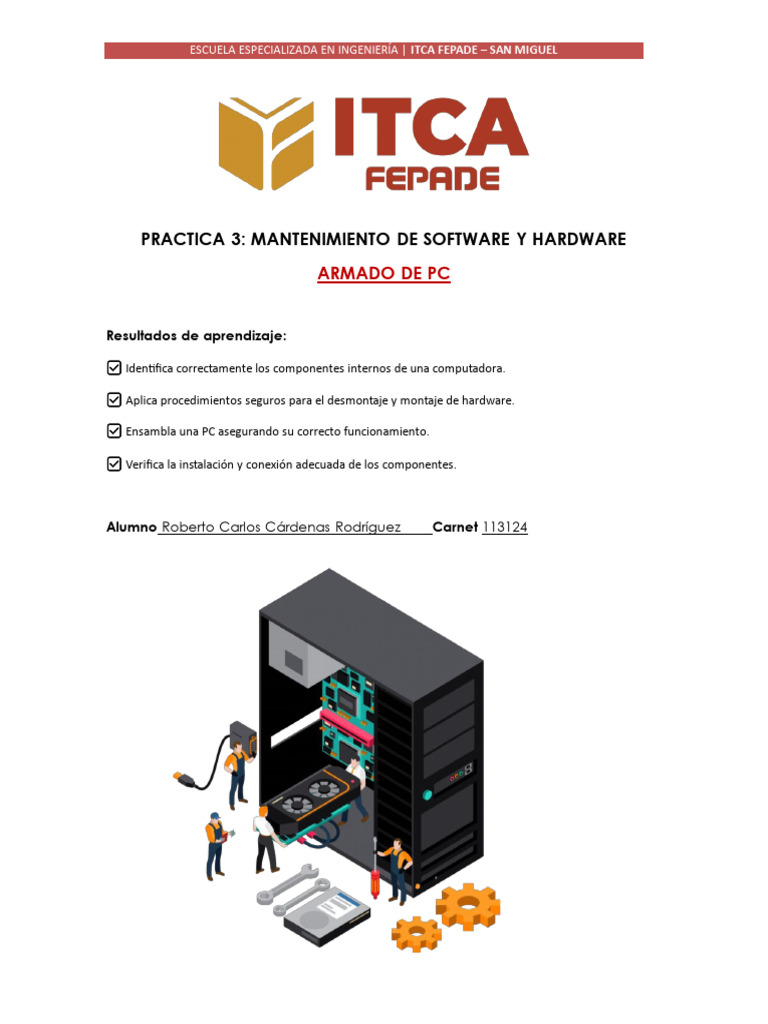 MSH Semana 3 DES03 - Contenido Practico Roberto Carlos Cárdenas Rodríguez | PDF | Hardware de la ...