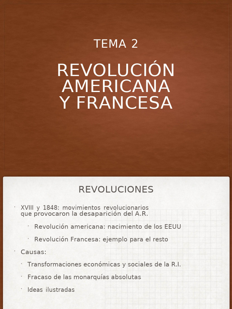 TEMA 2 - Revoluciones Americana y Francesa (1) - Comprimido | PDF | Primer imperio francés ...