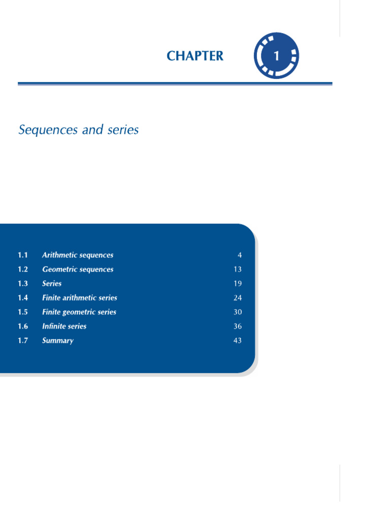 Grade 12 Chapter 1 Patterns, Sequences and Series Learner Book | PDF