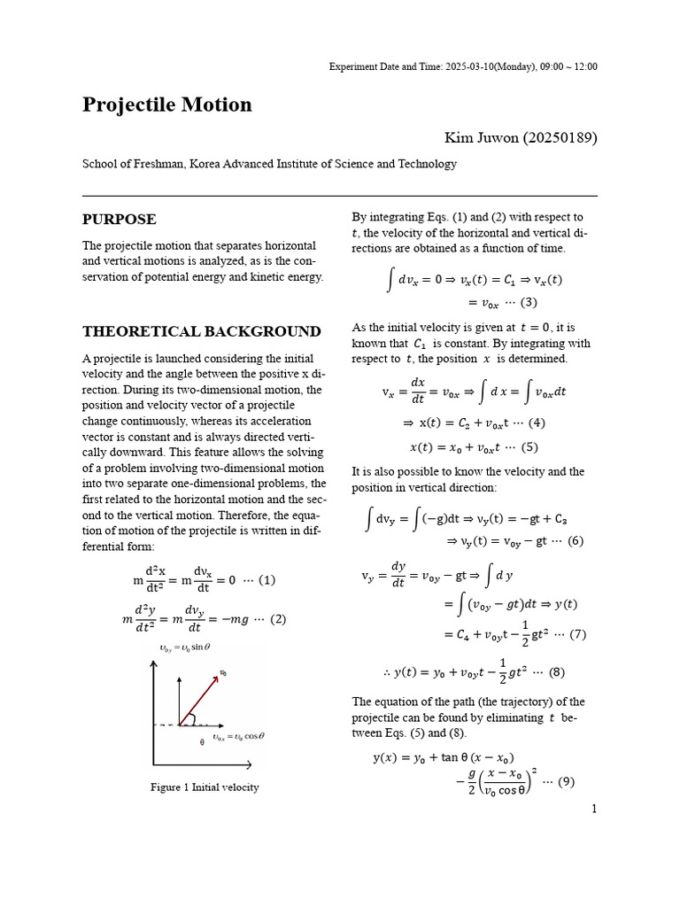 보고서1 | PDF | Physics | Mechanics